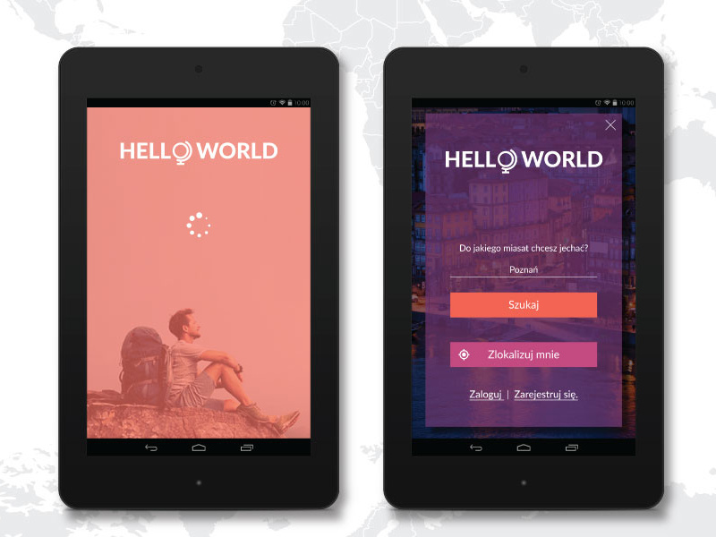 Hello World - web app for post-tourists by GatoVision on Dribbble Hello World - web app for post-tourists by GatoVision on Dribbble