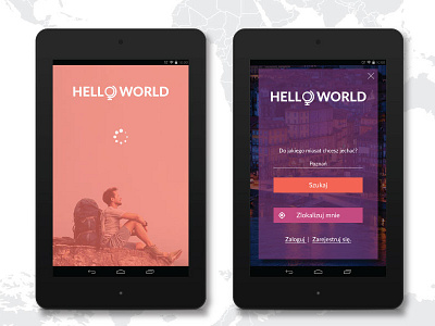 Hello World - web app for post-tourists by GatoVision on Dribbble