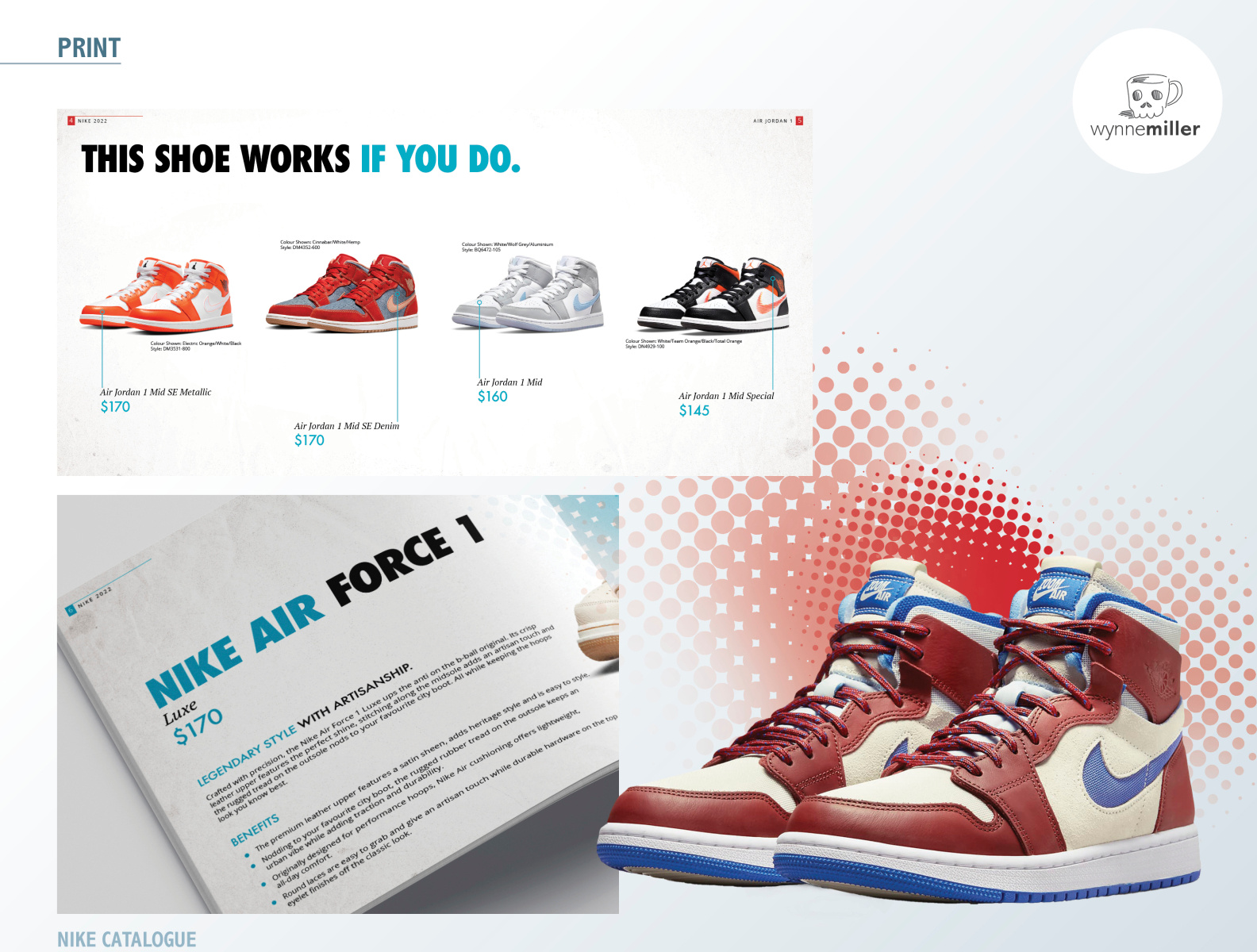 Portfolio piece: Shoe catalogue by Wynne Miller on Dribbble