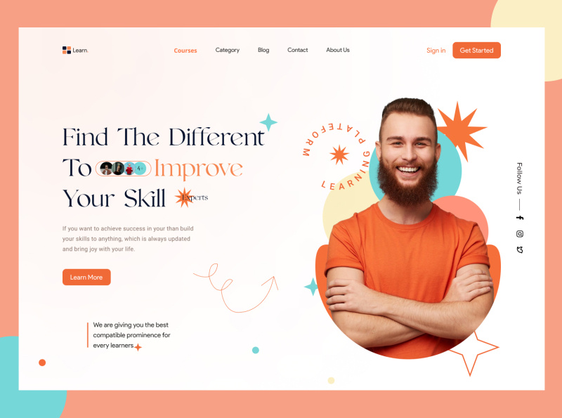 Online Learning Website Template by Billal Hossain on Dribbble