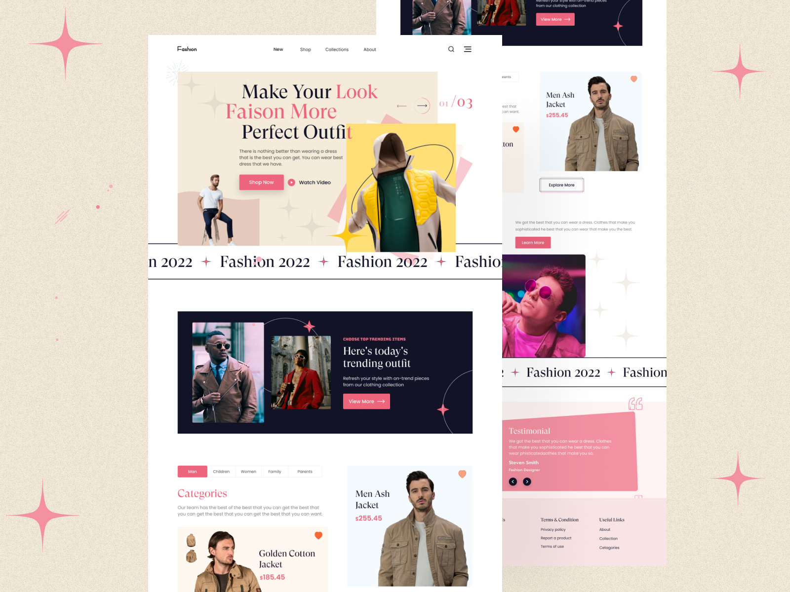 Cloth Wear - Fashion Landing Page by Billal Hossain on Dribbble