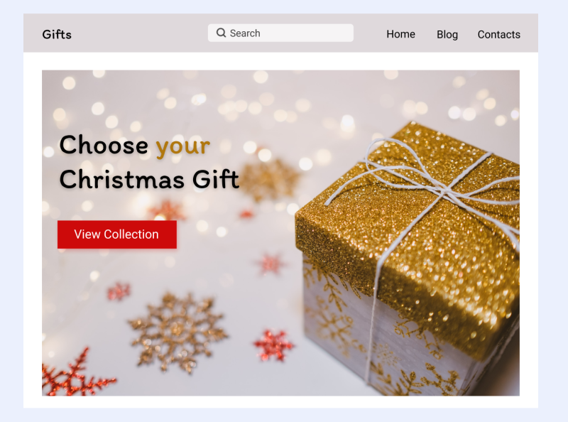 Christmas Gifts Page by Tatev on Dribbble