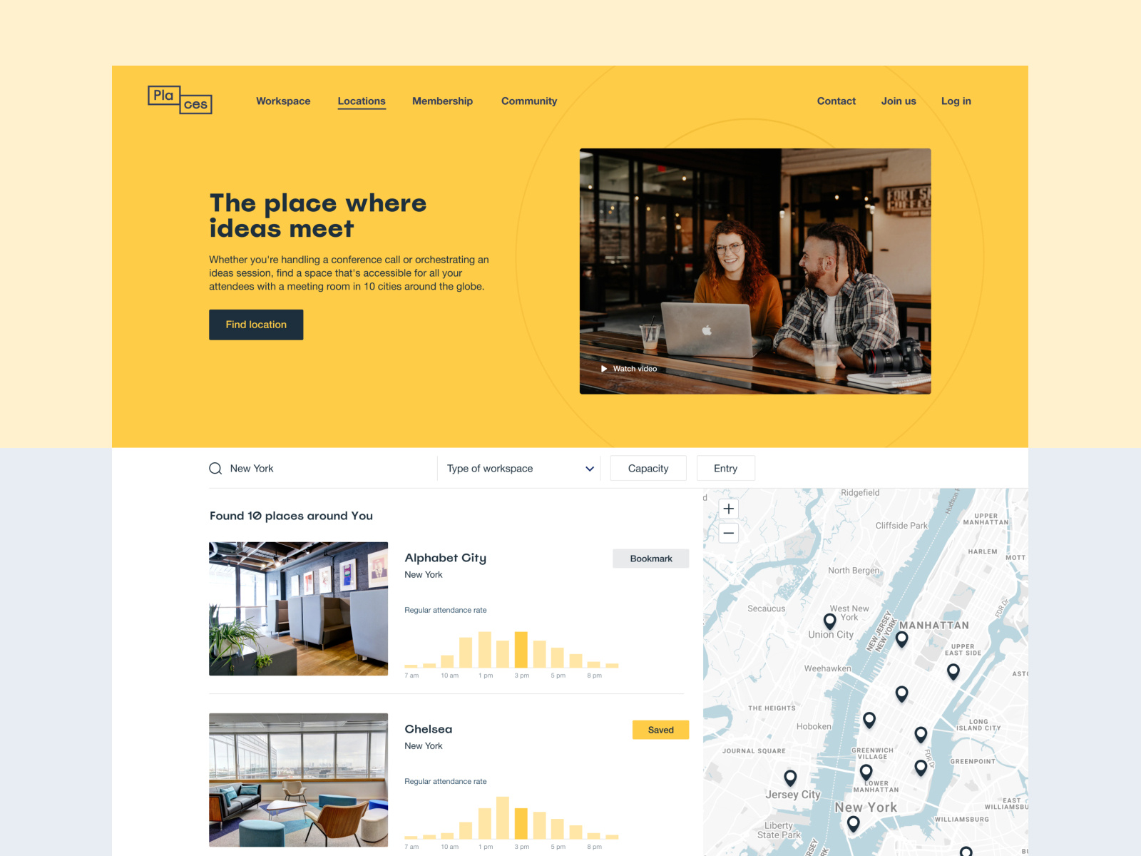 Places - Locations Page by Dima Miro for Unikorns® Agency on Dribbble