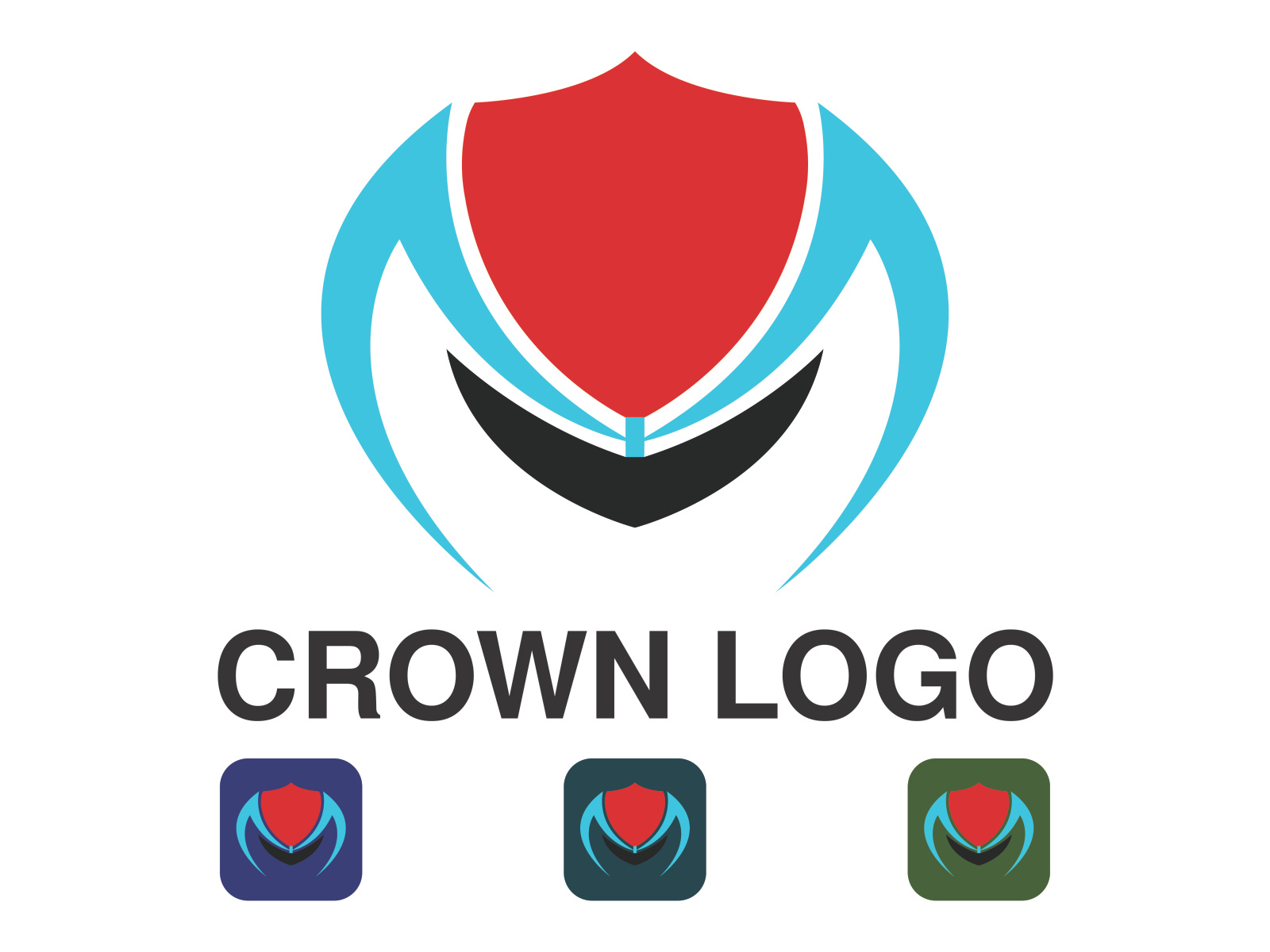 CROWN APP LOGO, Minimalist, Abstract, Flat by Younas Qanony on Dribbble