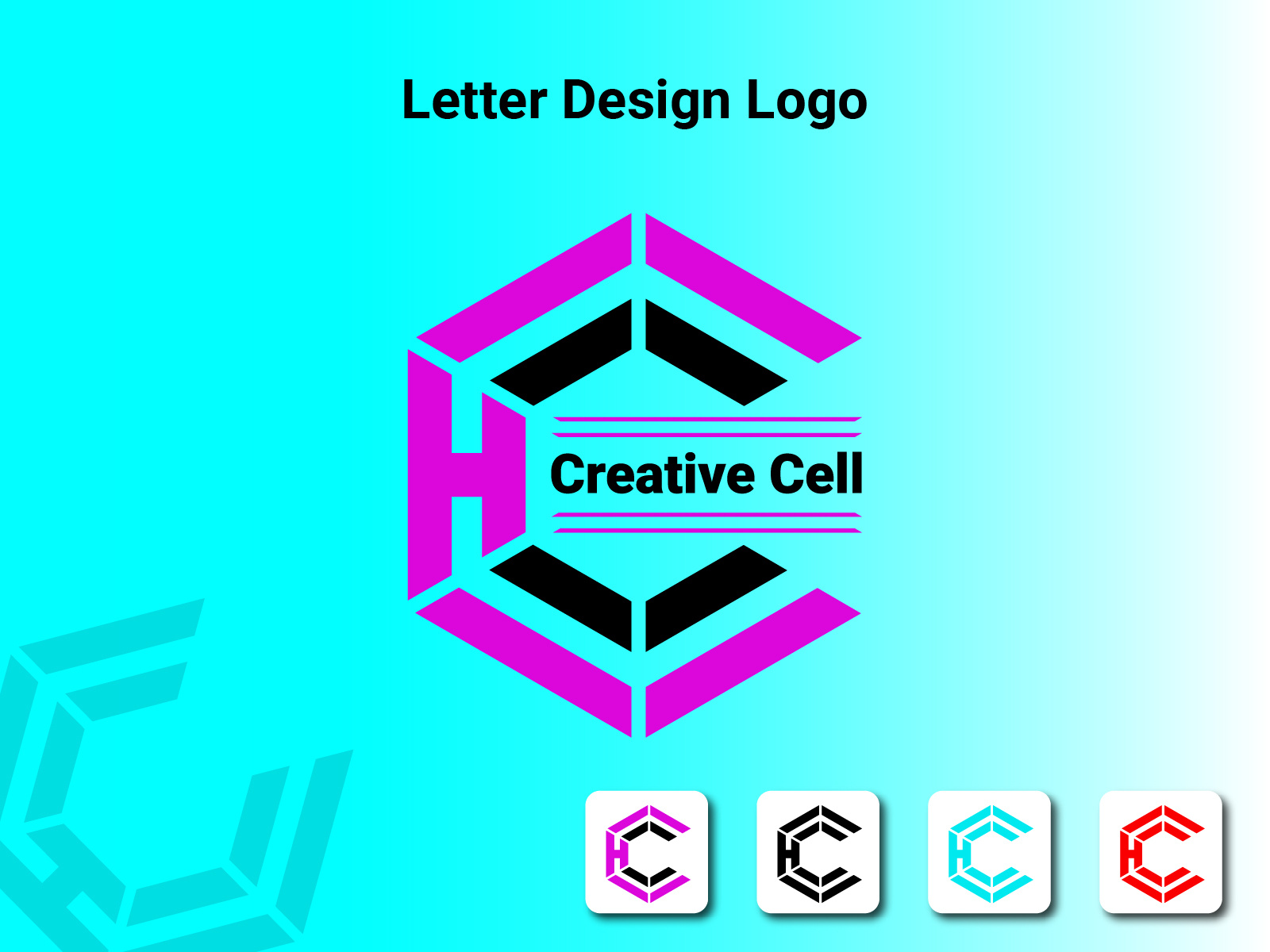 Creative Cell logo, CC logo, CC letter design, gradient logo. by Younas ...