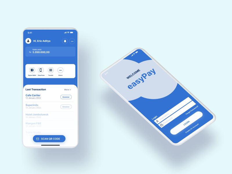 easyPay App by Erie Aditya on Dribbble