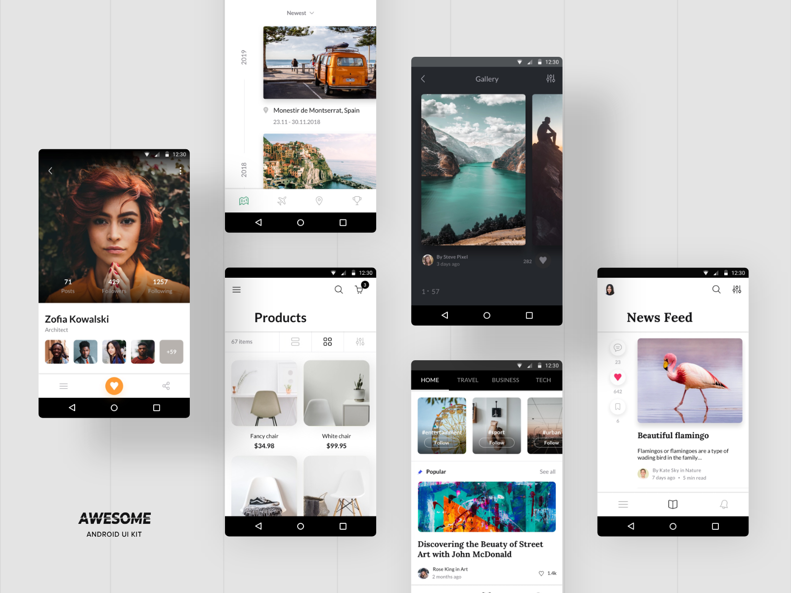 Awesome Android Ui Kit I By Robert Licau For Ui8 On Dribbble
