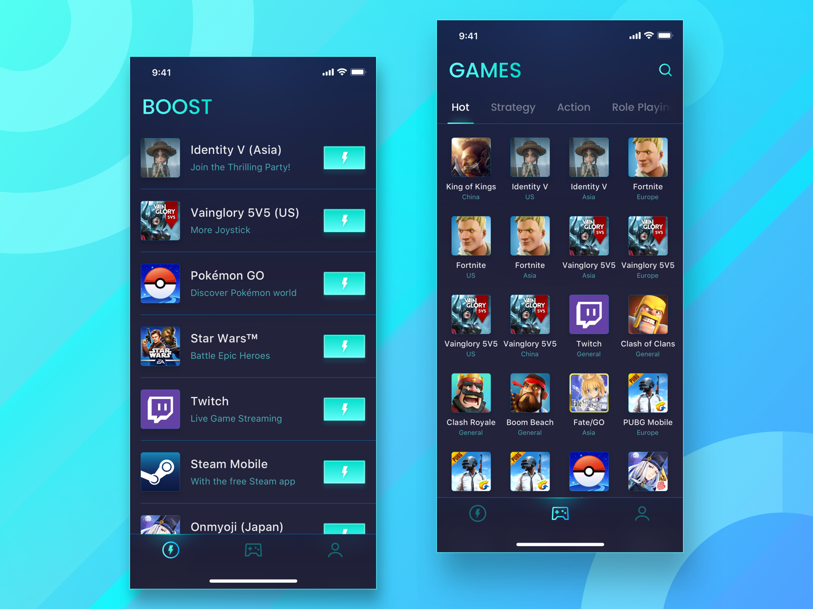 Boost & Games by Vincent Chow on Dribbble