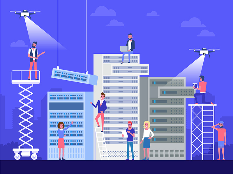 Data Center Concept by Ico on Dribbble