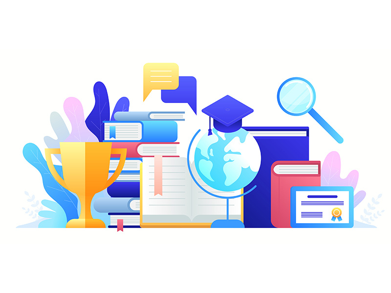 Online Education, training courses, distance education by Ico on Dribbble