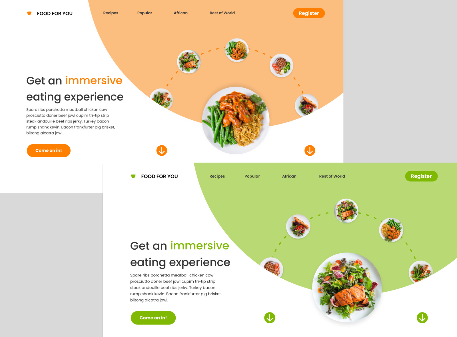 Food Ordering Website by Joshua Osazee on Dribbble