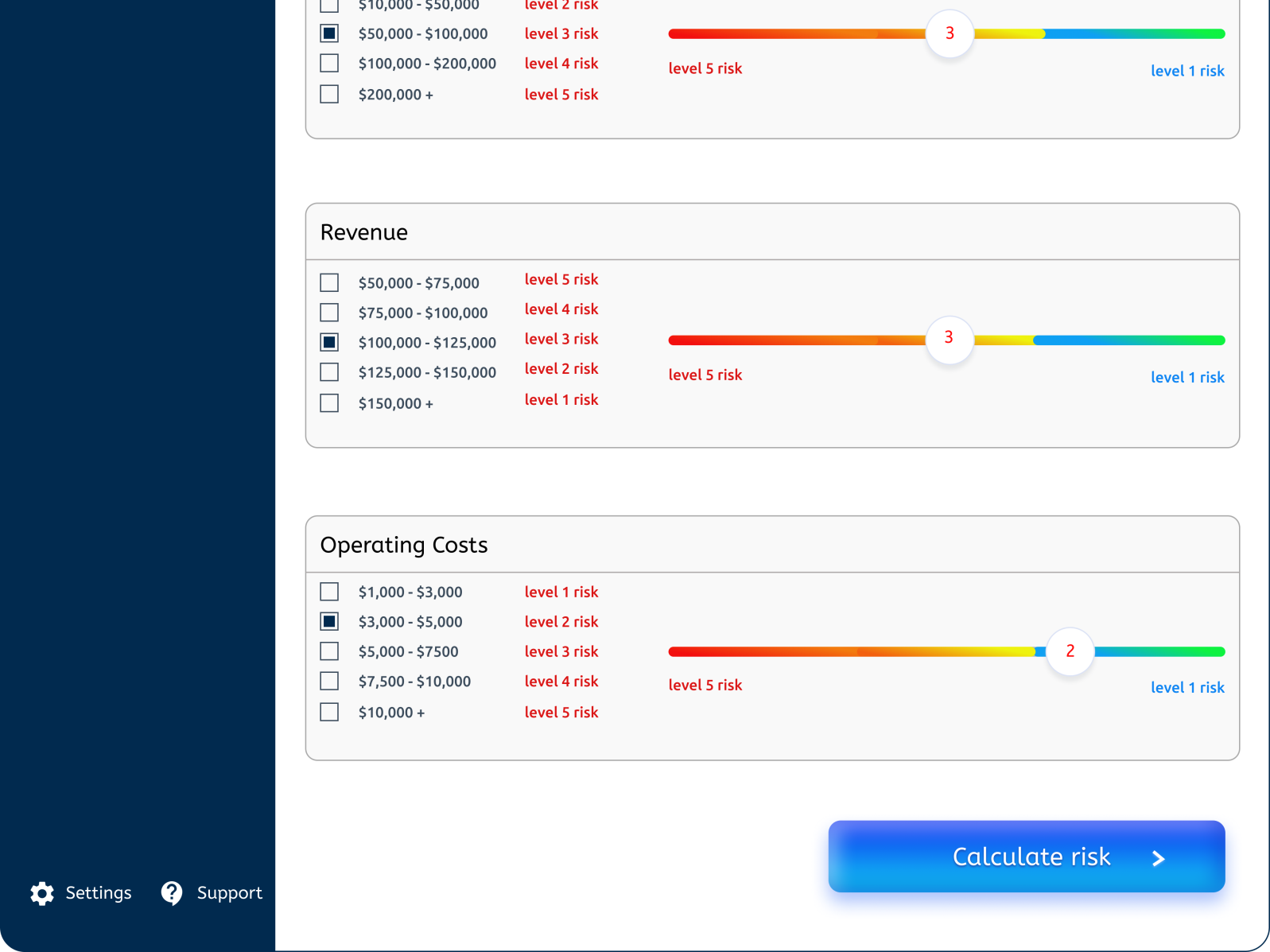 Financial Risk Rating Screen Pt. 2 by Amena Chaudhri on Dribbble