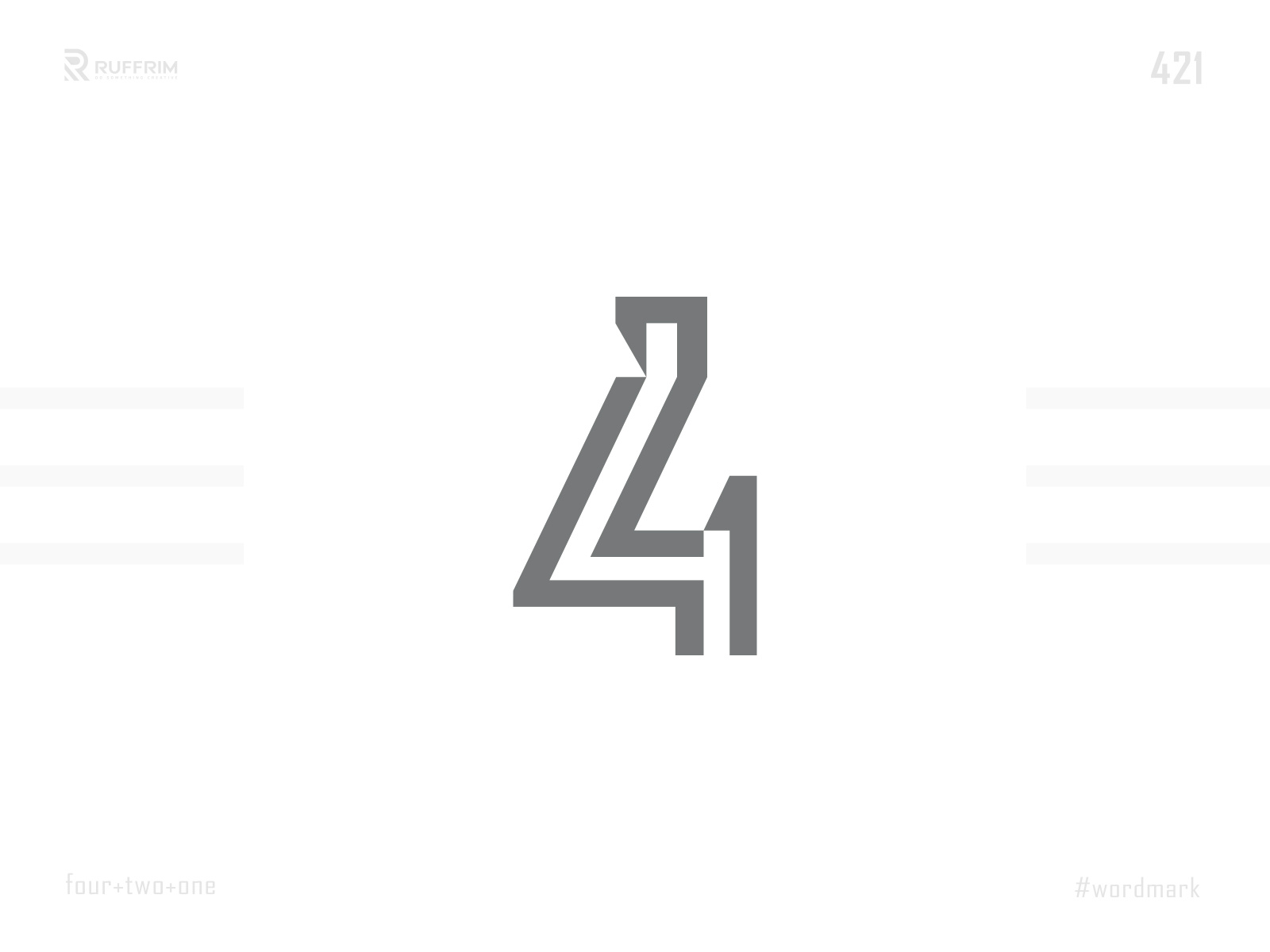 Four wordmark Logo || 421 Number Logo by Md Toriqul Islam on Dribbble
