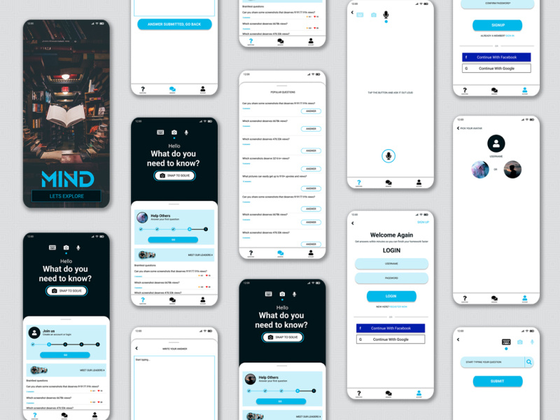 Mind app UI Design by Design Rabbit on Dribbble