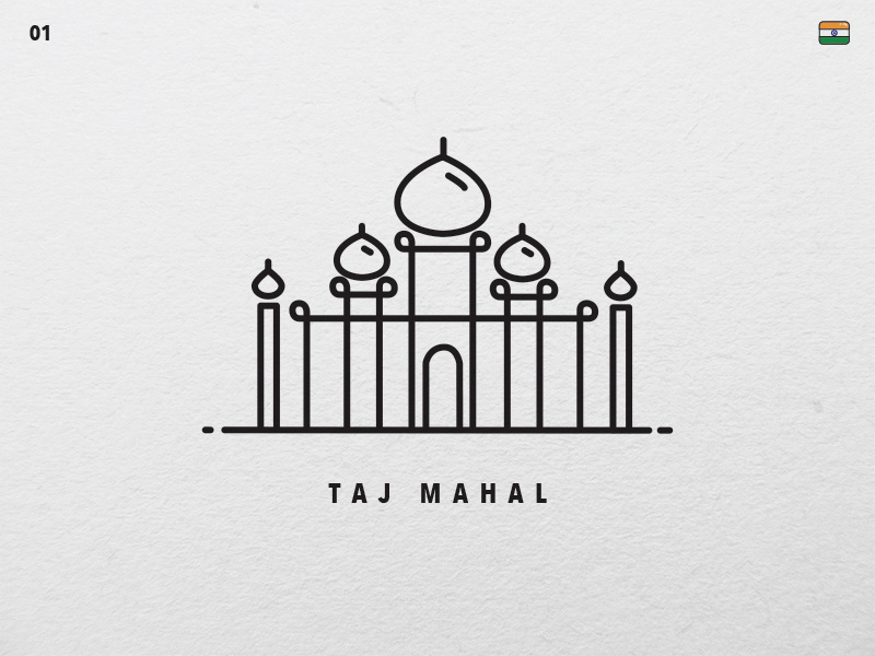 Logo 01 - Taj Mahal by Evann on Dribbble