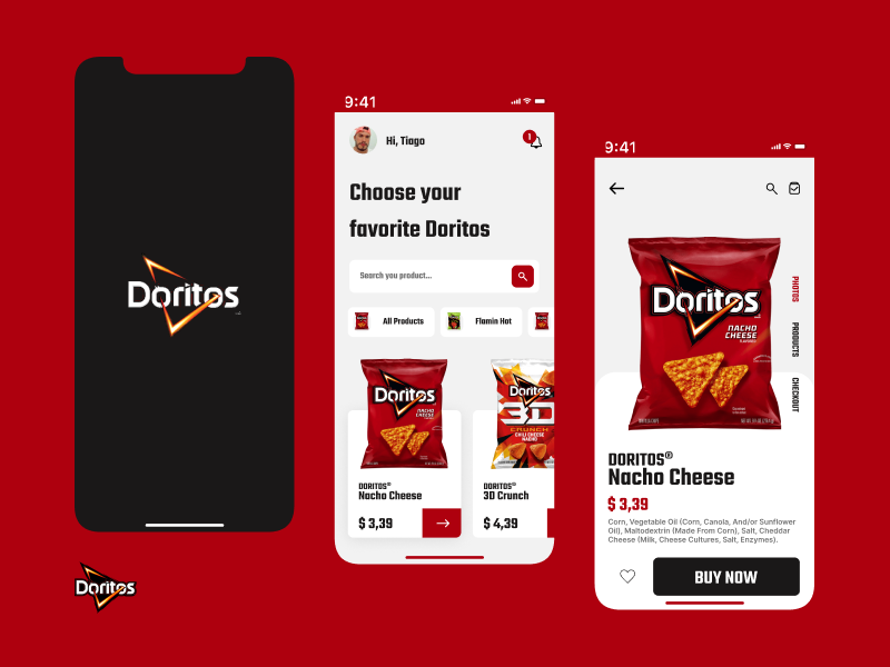 Doritos App by Tiago Diniz on Dribbble