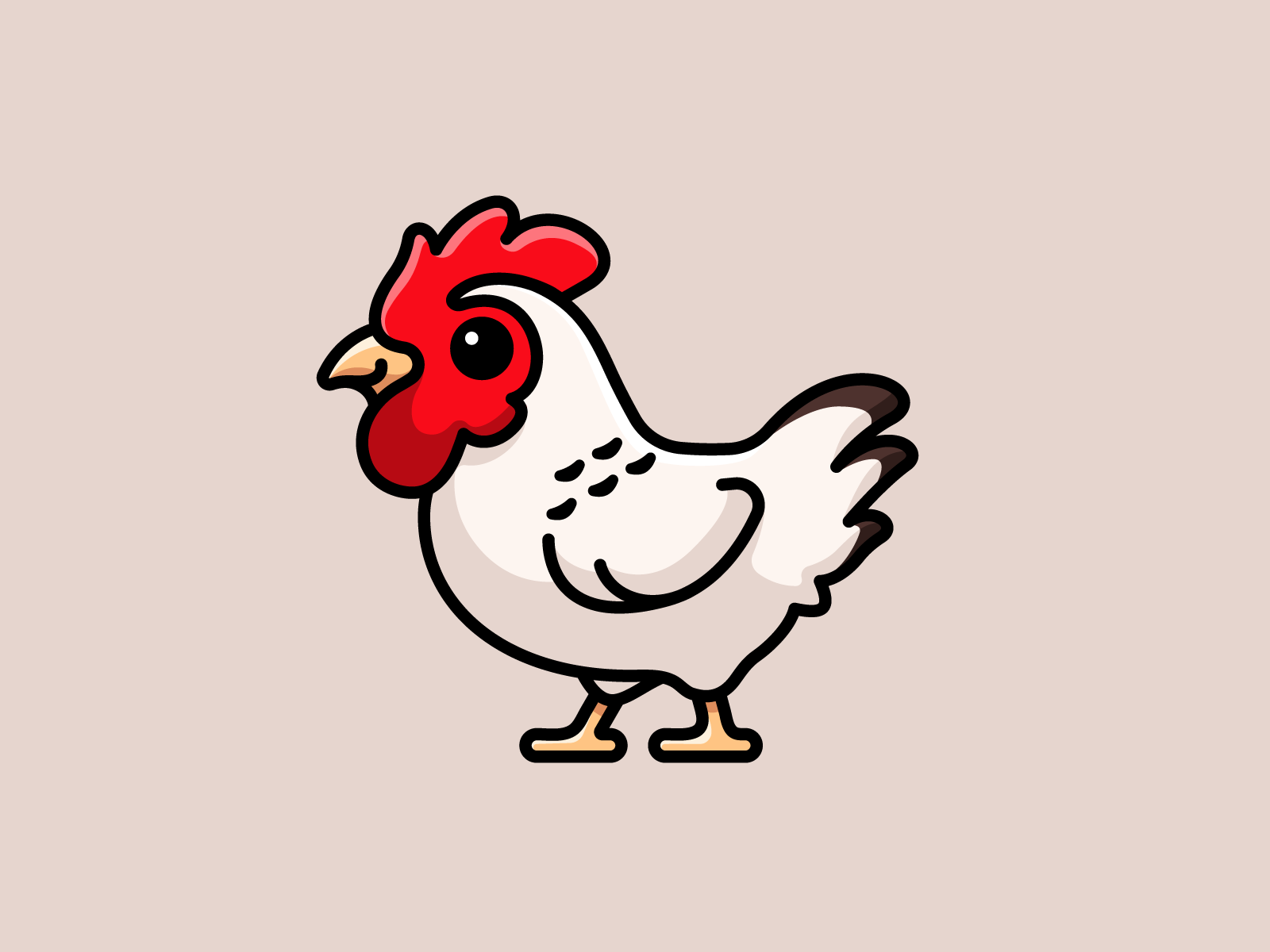 Cute Cartoon Chicken