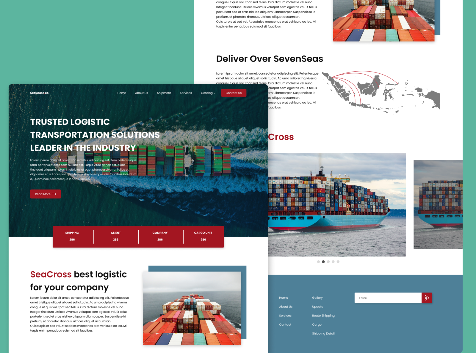 SeaCross Logistic Web UI by Adhitya Ryan on Dribbble