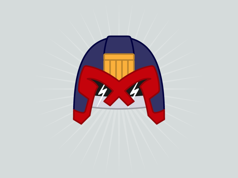 Judge Dredd helmet by Steve O'Connor on Dribbble