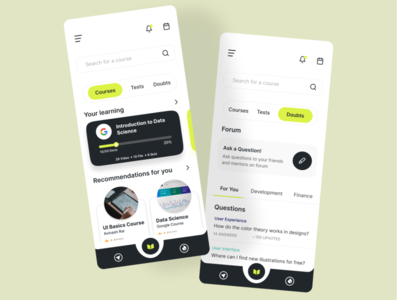 NextIN - Learn Page UI Designs by Sakshi on Dribbble