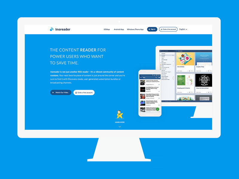 Inoreader - Website Redesign by Nikola Gelemenov on Dribbble