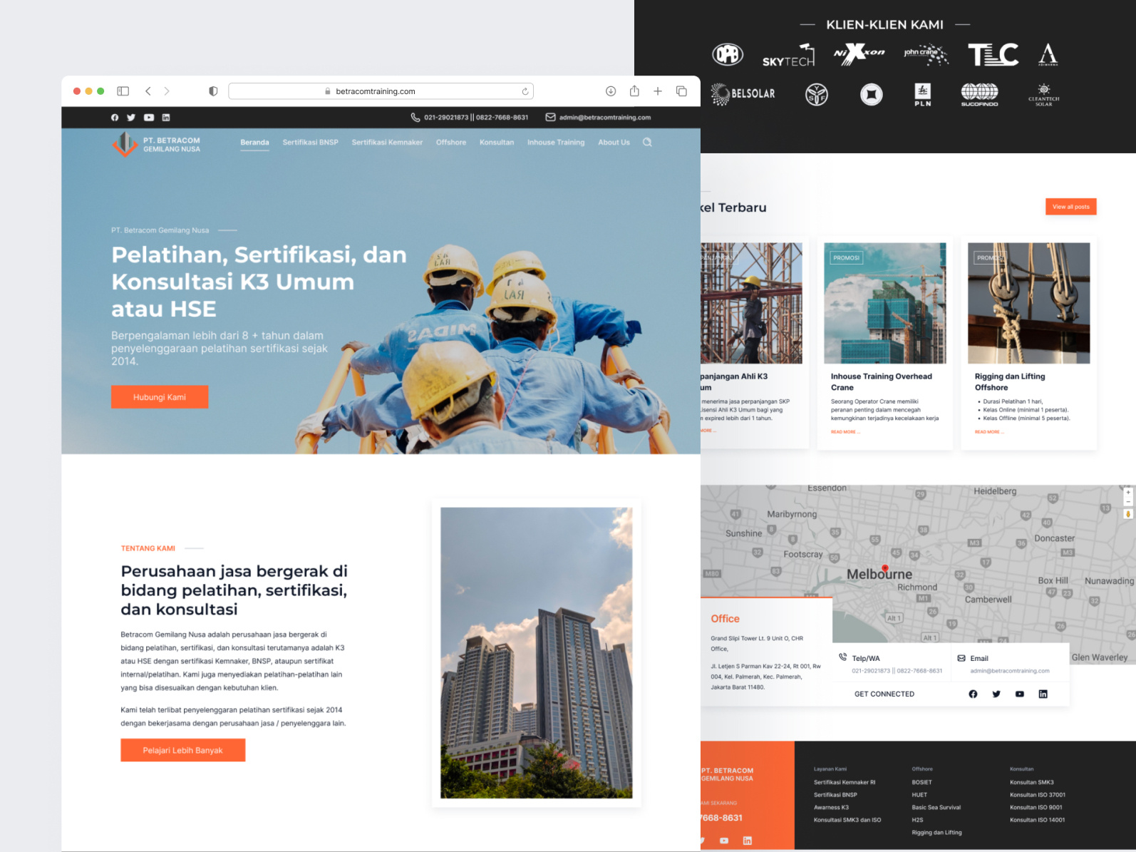 Website Pelatihan K3 Umum By HarunStudio.com by Randa Febrian on Dribbble