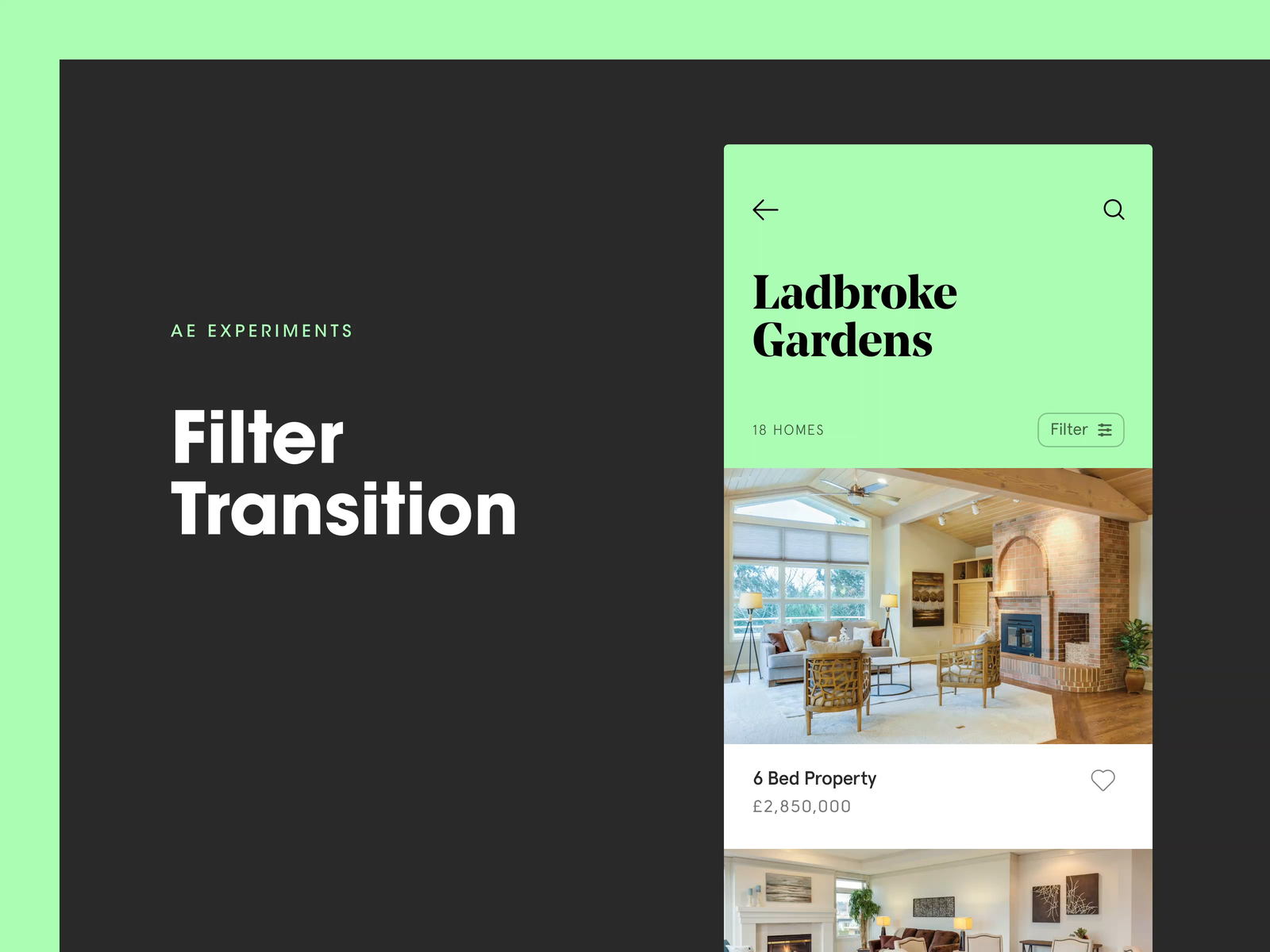 Simple Filter Transition by Made By Fuse (aka Lee Wilson) on Dribbble