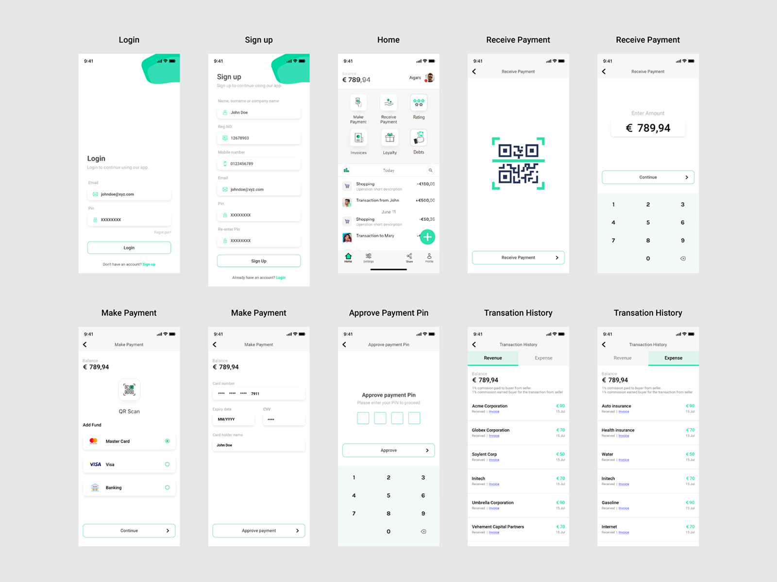 Online Payment App UI Design by Mansi Patel on Dribbble