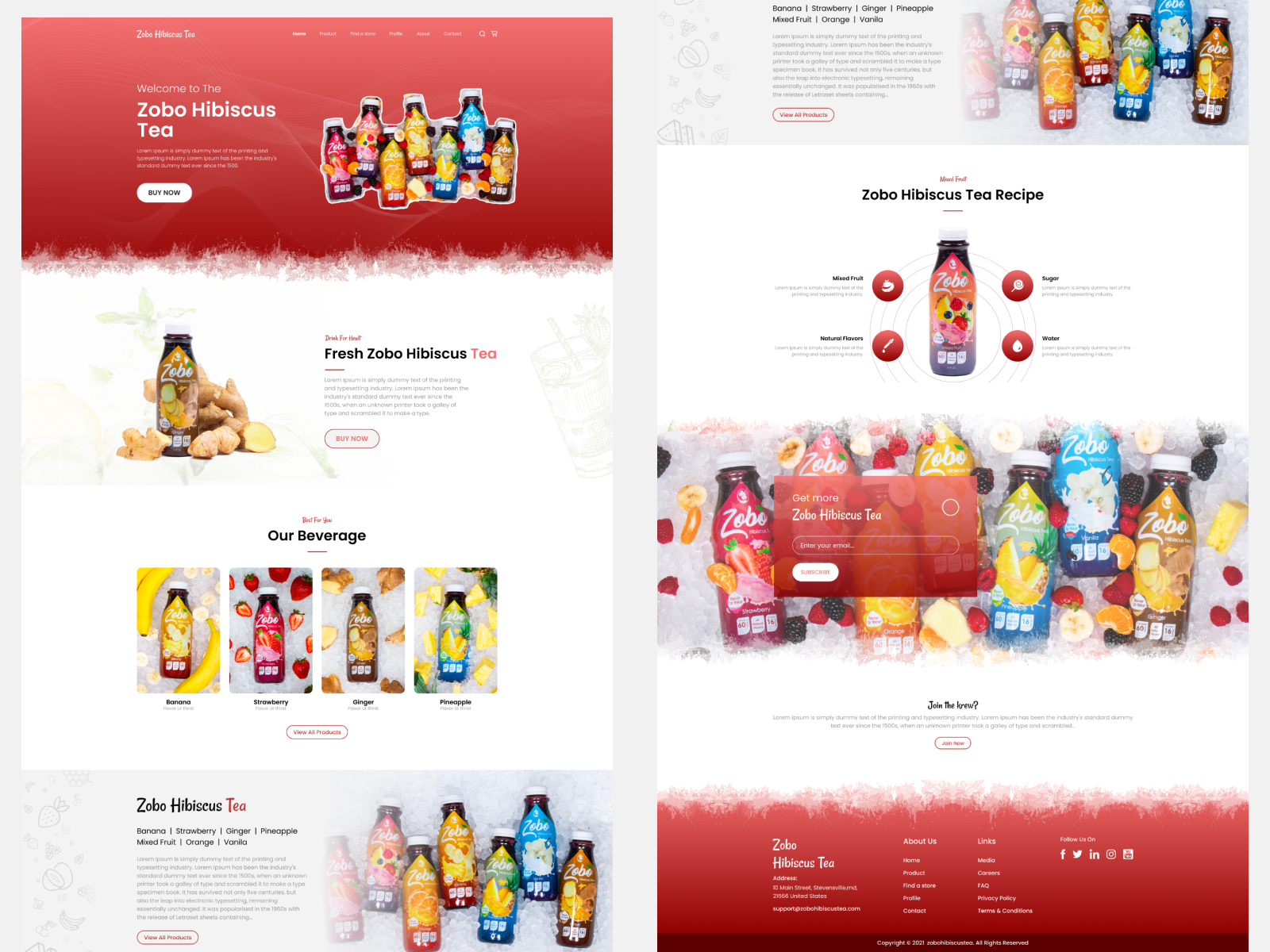 Beverage Website Ui Design by Mansi Patel on Dribbble