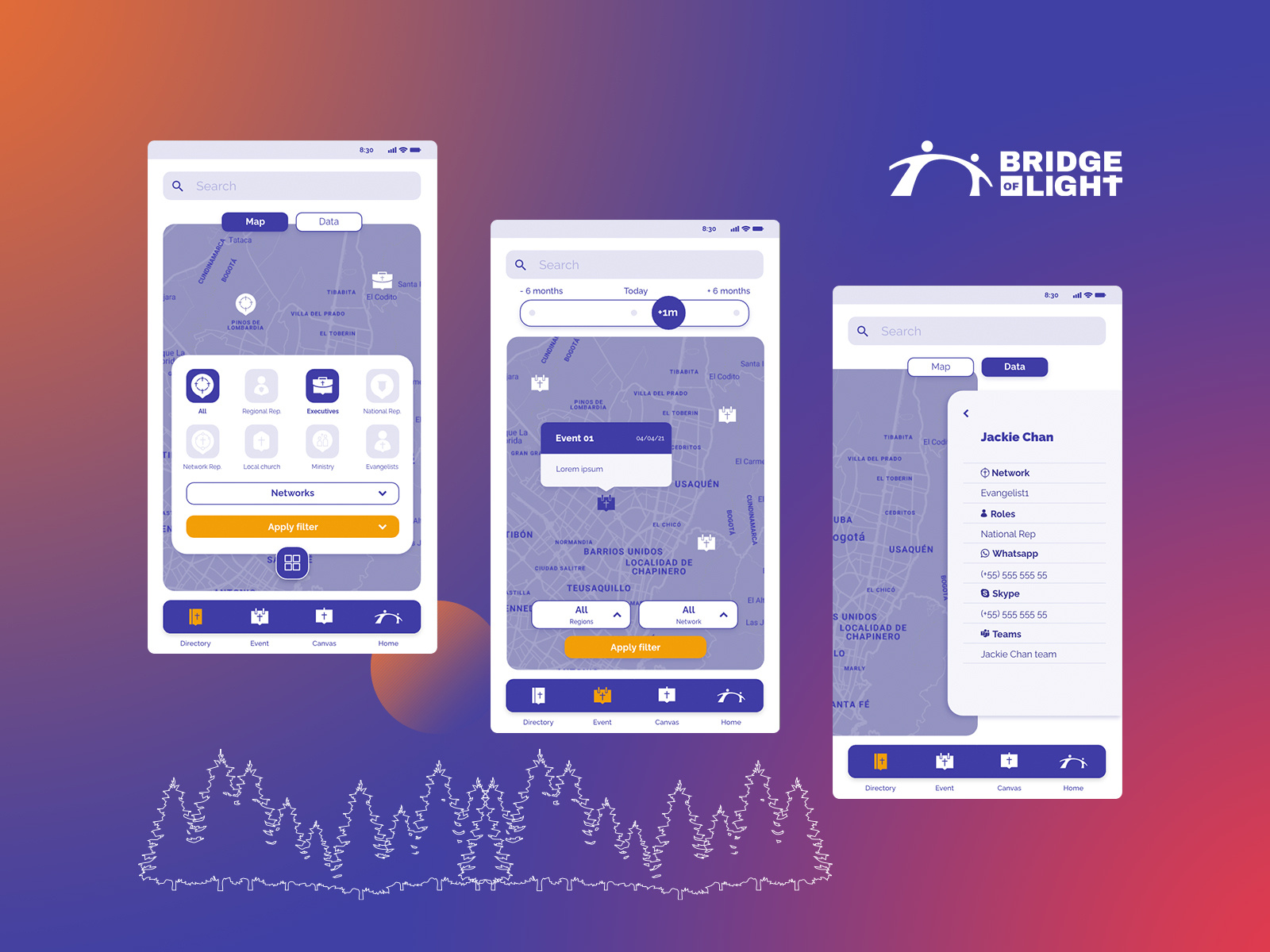 Bridge of light Maps section by Ricardo Cerón on Dribbble