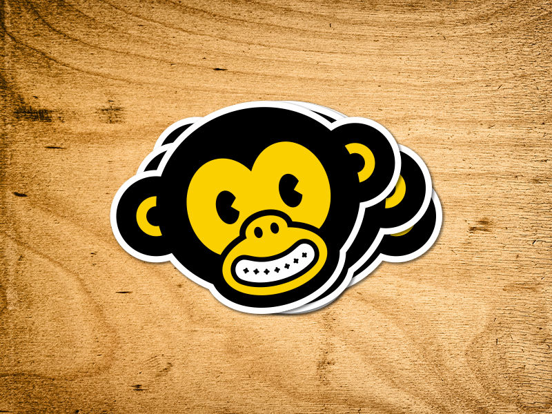 Monkey Sticker by César Castro on Dribbble