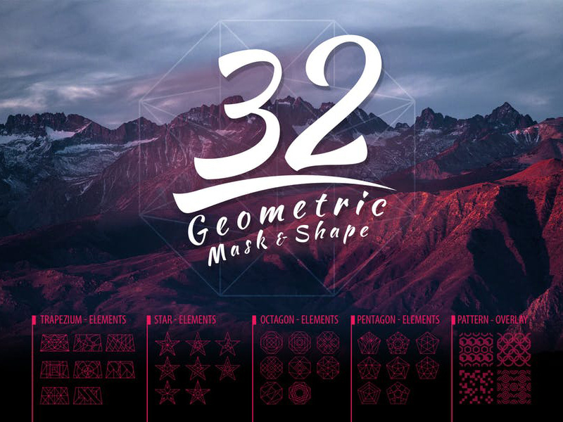 Vector Geometric Mask Shapes Vol3 by Wutip on Dribbble
