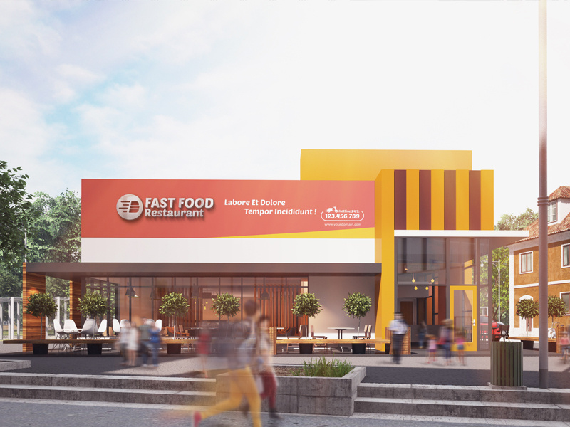 Fast Food Restaurant Exterior Design