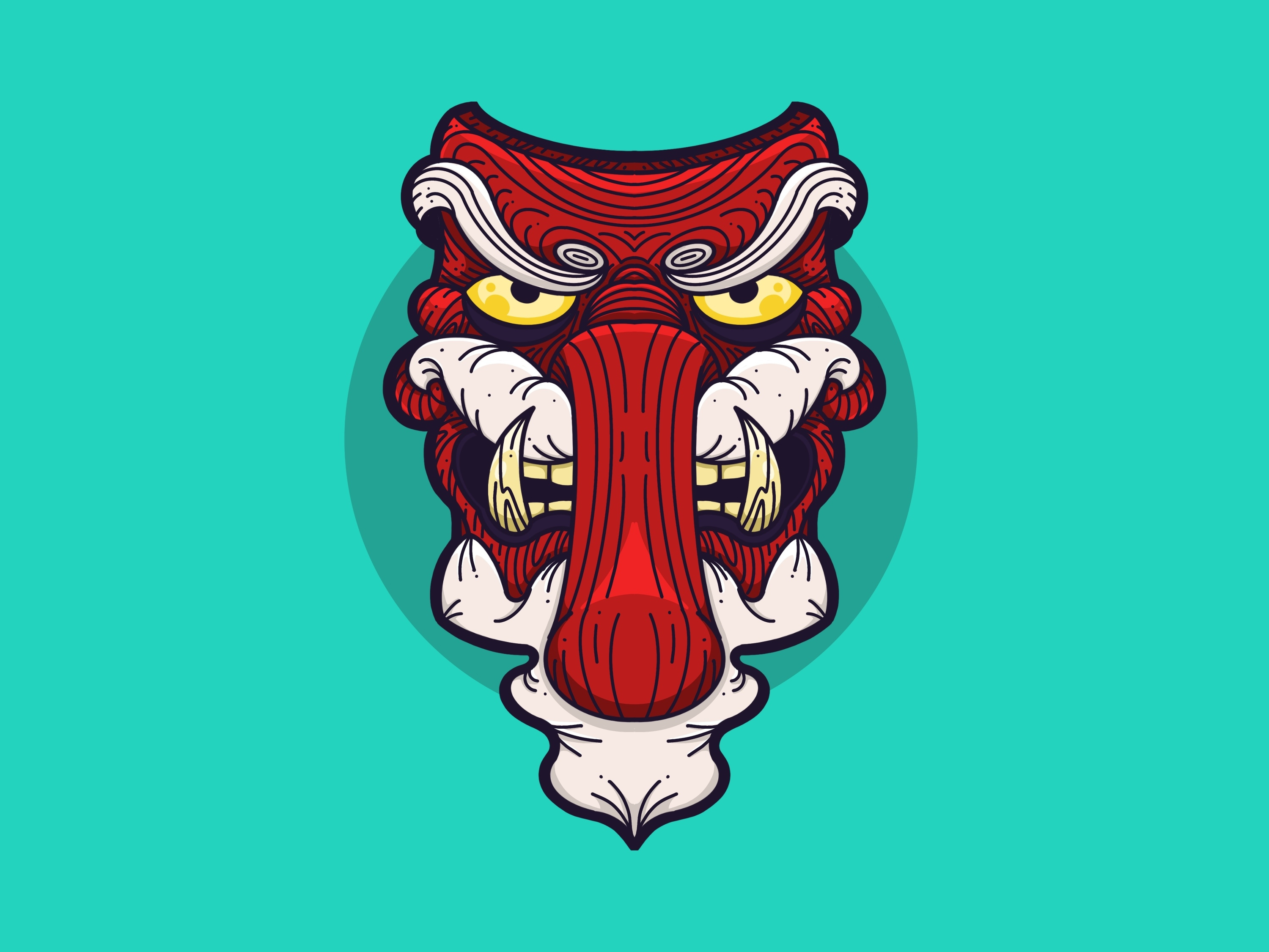 Dribbble - tengu_mask.jpg by Boris Garic🎨