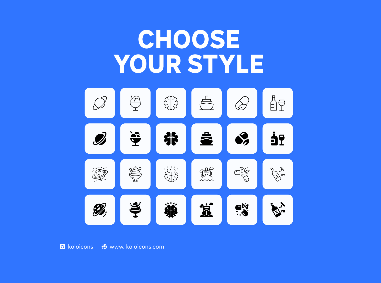 Icon style by koloicons on Dribbble