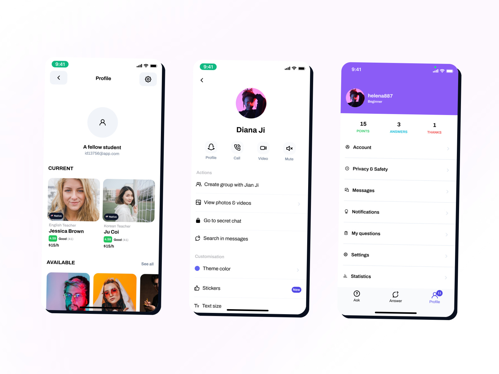 Figma iOS UI kit - 🙎🏻‍♀️ Profile templates by F e l i ︎ for Setproduct ...
