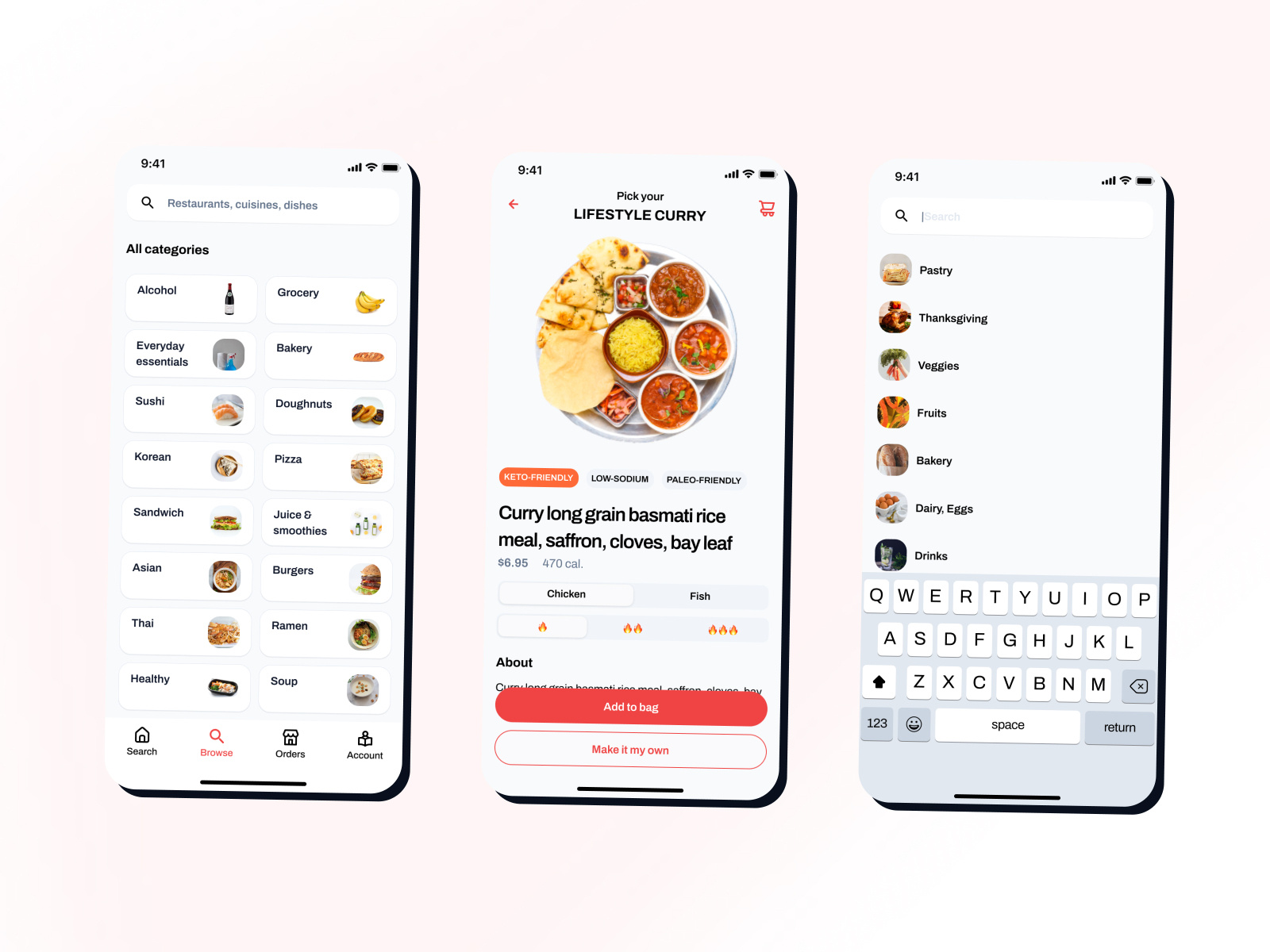 Figma iOS UI kit - 🍔 Food & Drink templates by F e l i ︎ for Setproduct ...