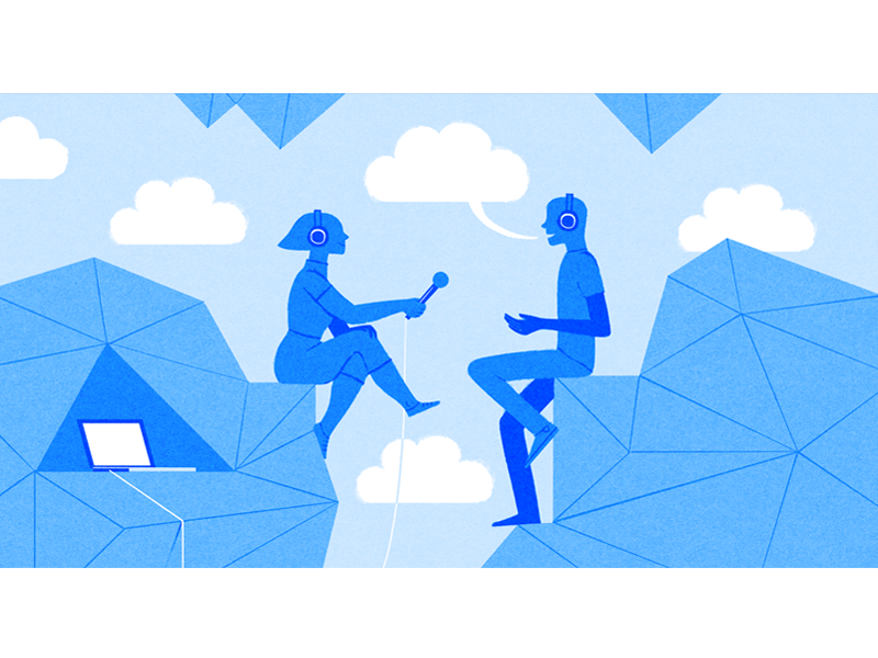 hatch interview illustration by Pat Raubo for DigitalOcean on Dribbble