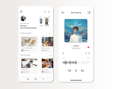 Playlist App UI by Gabriella Magdalena on Dribbble