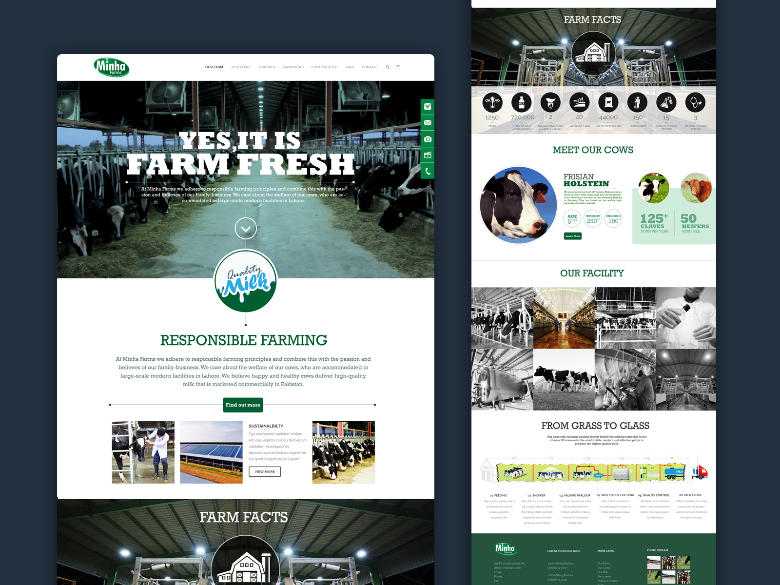 Website UI Design for Dairy Farm by Muhammad Omer on Dribbble