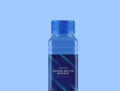 Free Square Bottle Mockup PSD Template by bada Tahri on Dribbble