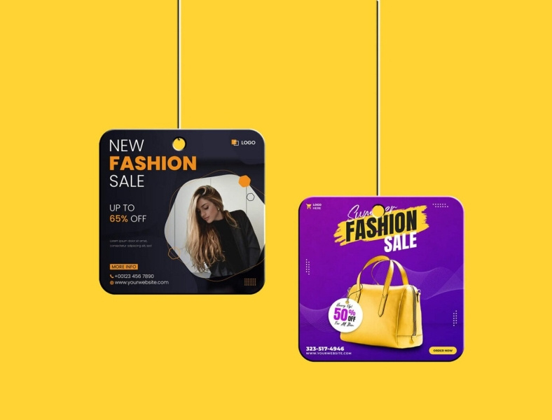 Free Square Dangler Mockup PSD Template by bada Tahri on Dribbble