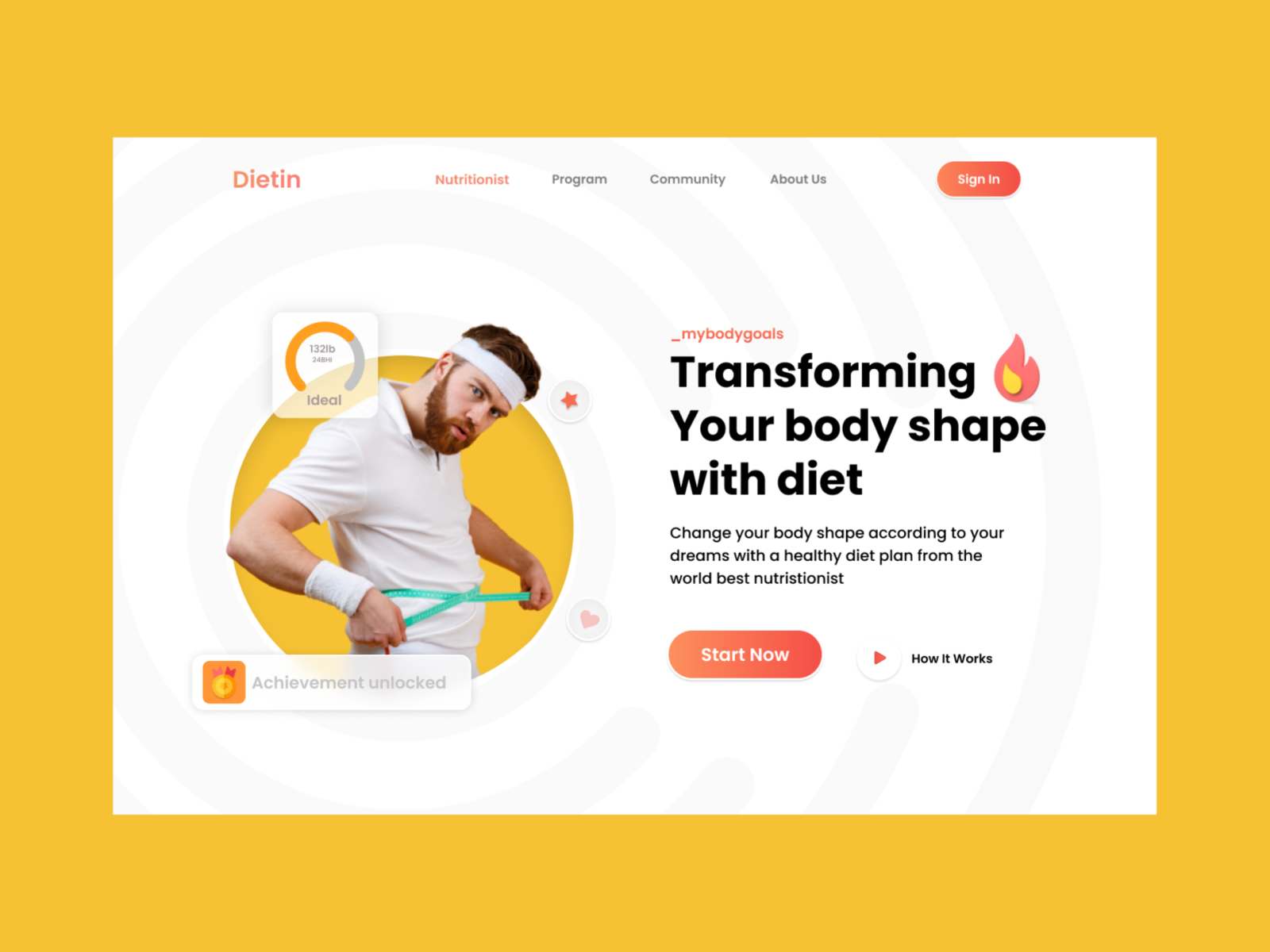 Fitness Web Ui by Piyush Sinha on Dribbble