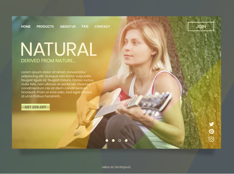 NATURAL Web Element by Milan M. Dimitrijevic on Dribbble