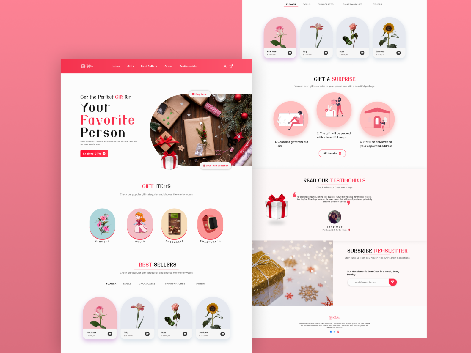 Gift Landing Design by Jahidul Islam on Dribbble