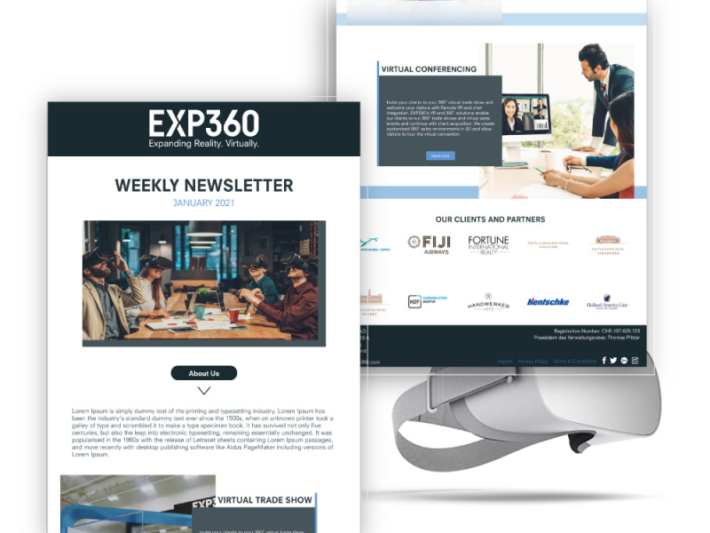 Expanding Reality Virtually "EXP360" Website UI Design by Design ...