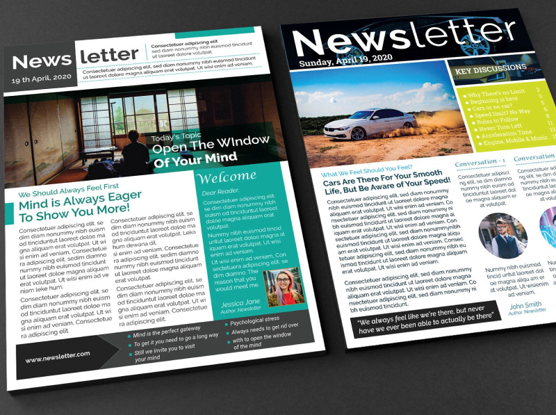 Newsletter and magazine by Rezaul Karim on Dribbble