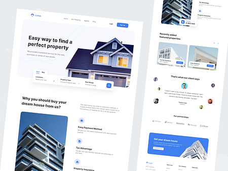 Loma - Real Estate Home Page by Soni for TwFoo Studio on Dribbble