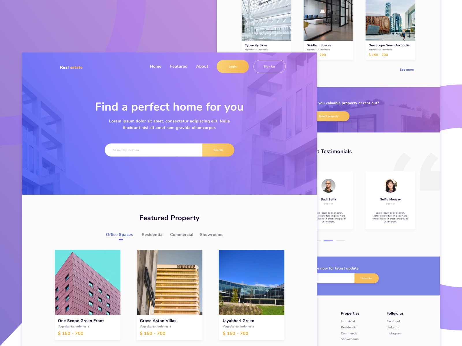 Landing Page Exploration by Soni on Dribbble