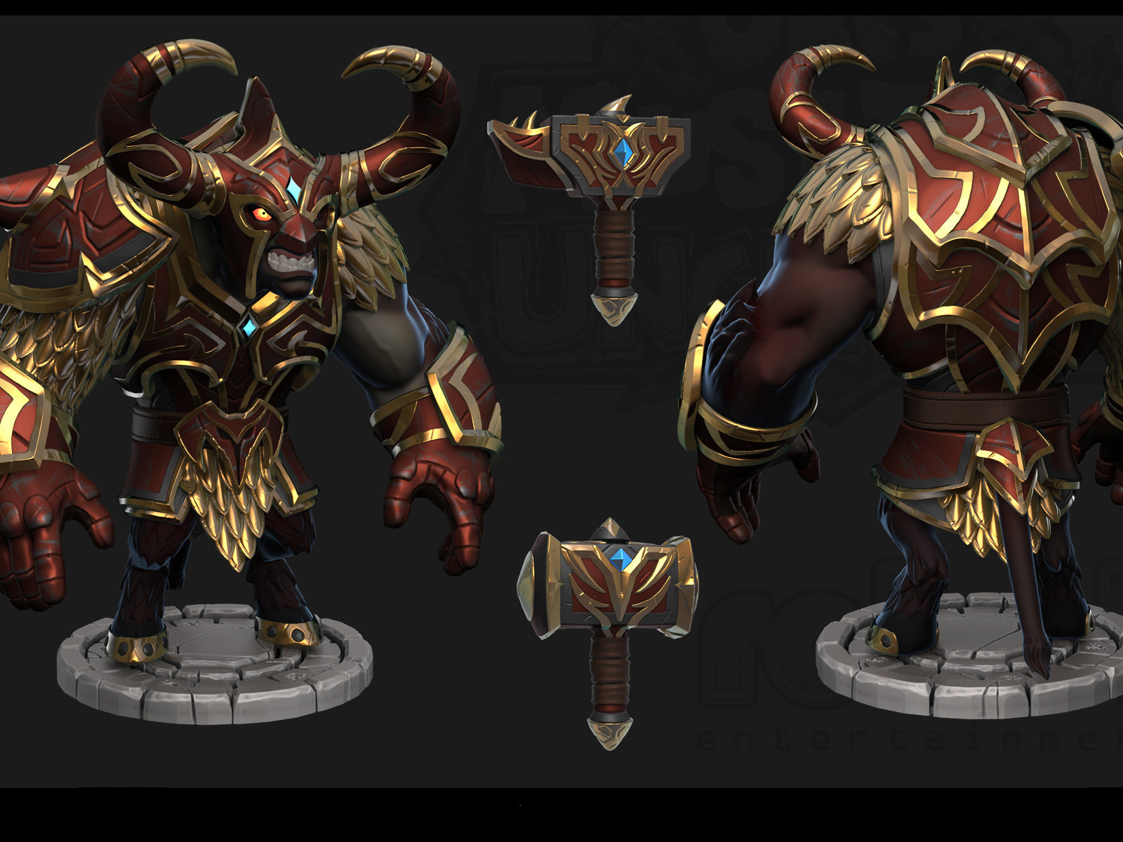 Bull Character by David M Miracle on Dribbble